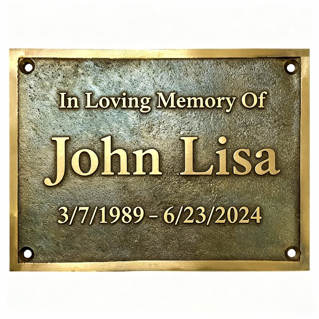Custom Memorial Brass Plaques for Personalized Remembrance - Custom ...